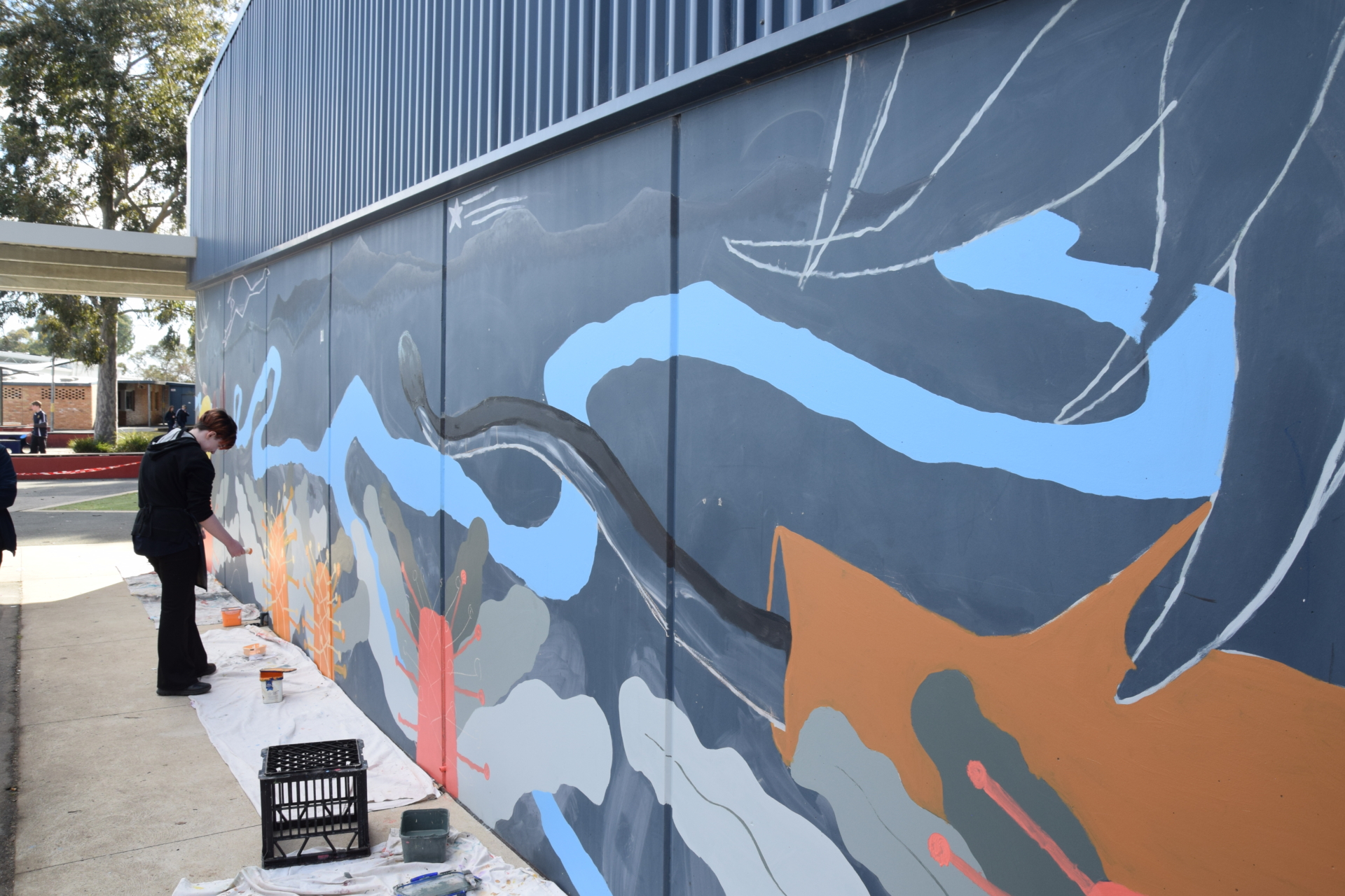 Indigenous Inspired Mural Artwork – Wangaratta High School