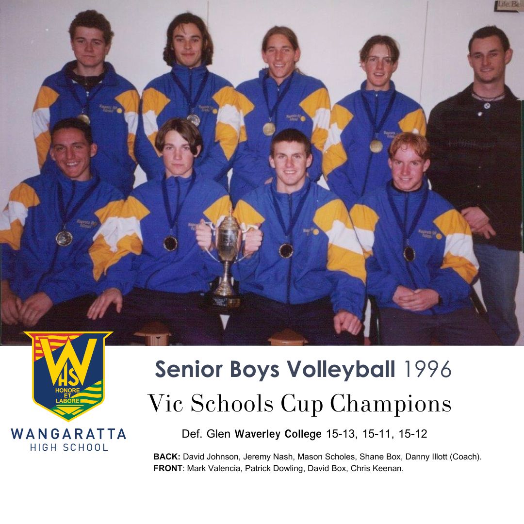 1996 – Senior Boys Volleyball – Wangaratta High School